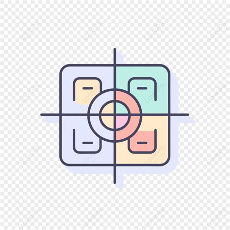 원과 직사각형이 있는 평면 소프트웨어 아이콘 그림 벡터스케치ui Png 일러스트 무료 다운로드 Lovepik