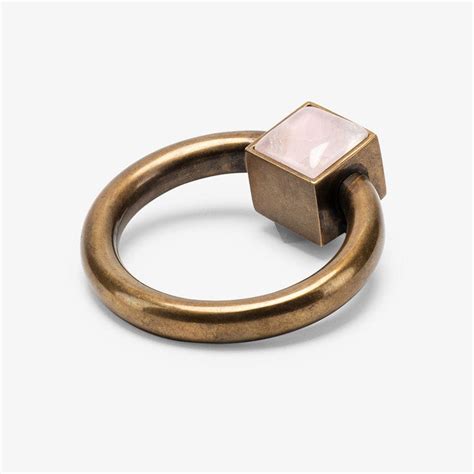 Porter Ring Custom Pull Burnished Brass Modern Matter
