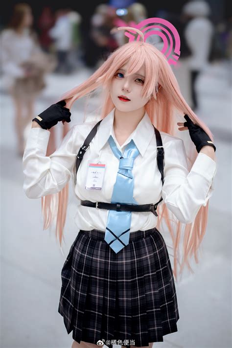 Cosplay 还是ad02的场照！碧蓝档案cos 小鸟游星野 橘色便当 米卡插画 Mikagogo