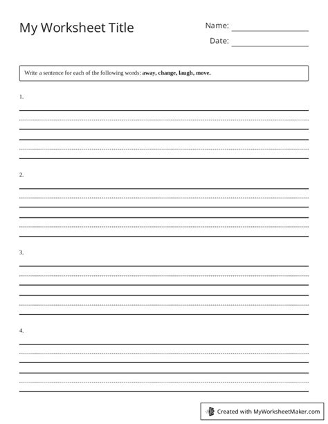 My Worksheet Maker The Best Worksheet Maker