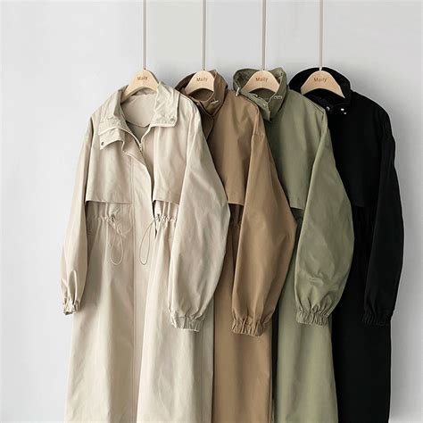 주문폭주🔥후기증명👍🏻👍🏻스트링 오버핏 봄 가을 여자 여성 집업 바람막이 사파리 롱 야상 점퍼 자켓 아우터 에이블리