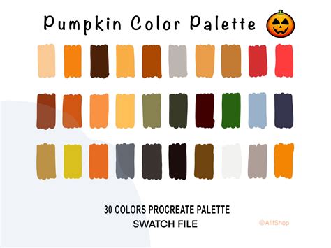Pumpkin Color Palette Procreate For IPad Graphic By AfifShop Creative