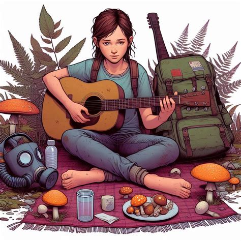 Ellie The Last Of Us Barefoot At A Picnic By Solejob On Deviantart