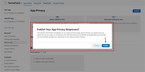 app privacy details labels for apple app store connect termsfeed