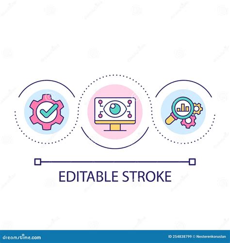 Digital Monitoring System Loop Concept Icon Stock Vector Illustration