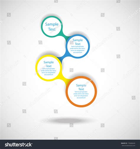 Colorful Vector Flow Round Diagram Infographics Stock Vector Royalty Free 170688440 Shutterstock