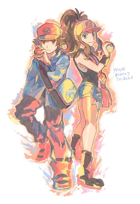 Onigirimggg Hilbert Pokemon Hilda Pokemon Nintendo Pokemon