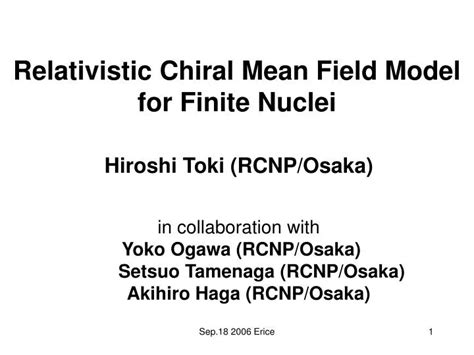 Ppt Relativistic Chiral Mean Field Model For Finite Nuclei Powerpoint Presentation Id 5485169