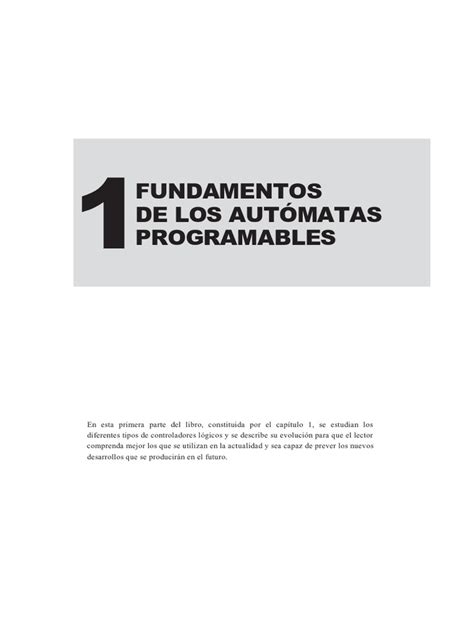 1 Automatas Programables Y Sistemas De Automatizacion U1 Pdf Pdf