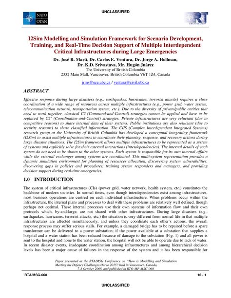 Pdf I2simmodelling And Simulation Framework For Scenario Development Training And Real Time