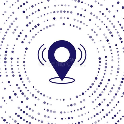 Blue Map Pin Icon Isolated On White Background Navigation Pointer Location Map Gps