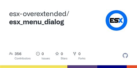 Github Esx Overextendedesxmenudialog