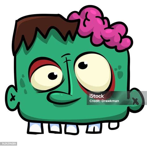 만화 화가 좀비 머리 이빨로 가득 찬 넓은 입을 벌려 신음하는 재미있는 좀비의 할로윈 벡터 일러스트 레이 션 가공의 인물에 대한 스톡 벡터 아트 및 기타 이미지 Istock