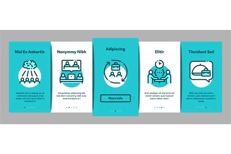 Business Meeting Onboarding Elements Icons Set Vector By Pikepicture