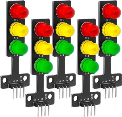 Azdelivery 5 X Diy Mini Verkeerslicht 3 3 5v 8mm Led Module Compatibel Met Arduino Bol