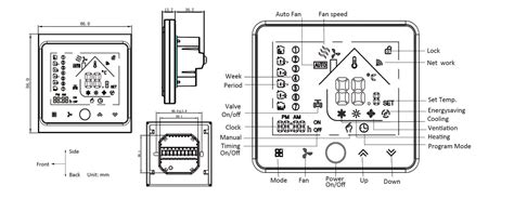 Hvac System Hotel Modbus Fan Coil Thermostat Smart Programmable