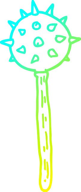 만화 중세 철퇴의 차가운 그라데이션 선 그리기 귀여운에 대한 스톡 벡터 아트 및 기타 이미지 귀여운 그라데이션 낙서 드로잉 Istock