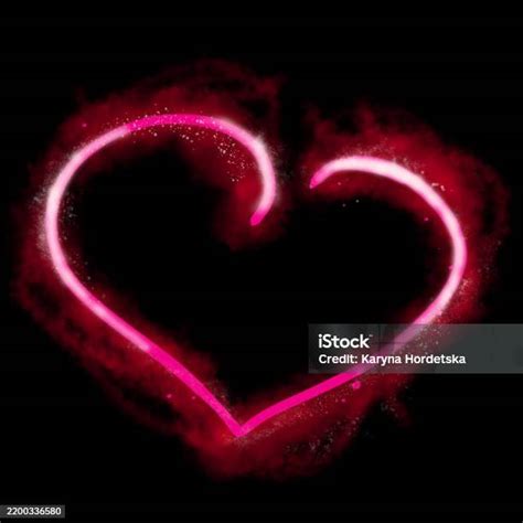 연기와 스플래시가 있는 네온 하트 프레임 웹 및 인쇄용 일러스트레이션 템플릿 Championship에 대한 스톡 벡터 아트 및