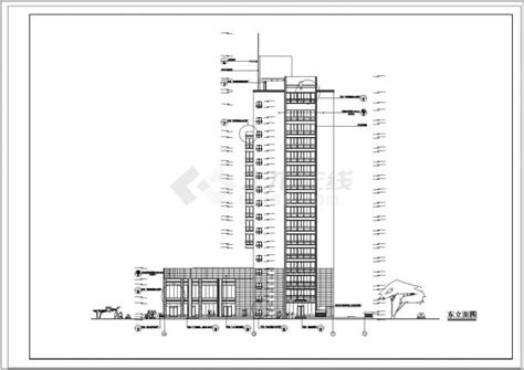 办公楼设计某地区高层办公楼建筑cad施工图办公建筑土木在线