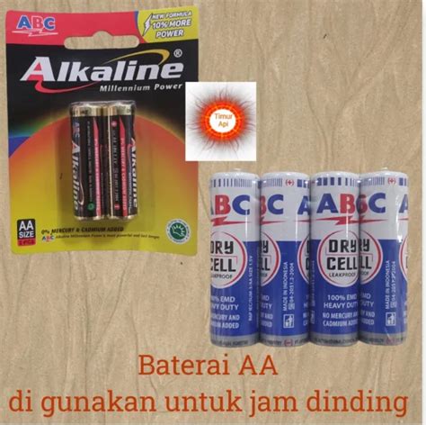 Baterai ABC Biru AA Baterai Jam Dinding Lazada Indonesia