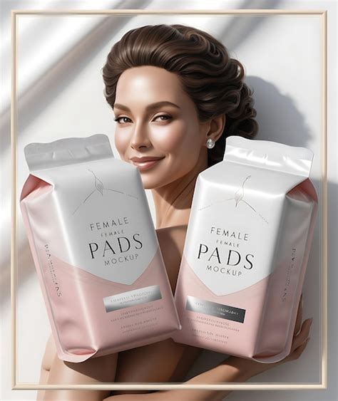 Female Sanitary Pad Mockup Premium Ai Generated Image