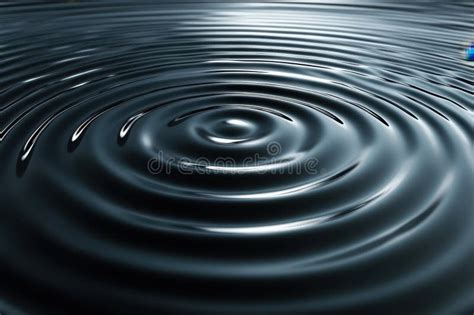 Ripples Create Mesmerizing Patterns On A Calm Surface Of Dark Water Stock Illustration