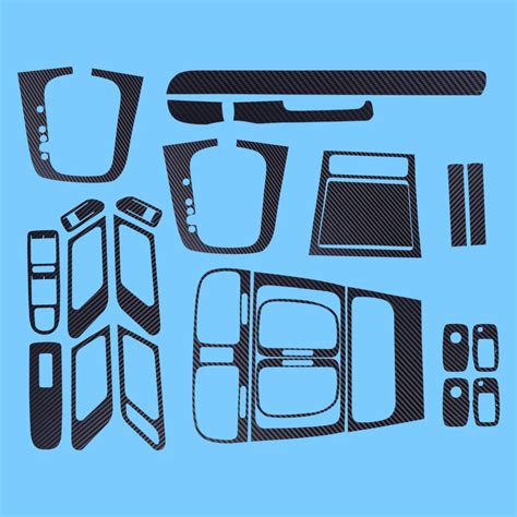 Dwcx 블랙 카본 파이버 자동차 인테리어 패널 대시 보드 스티커 세트 골프 Gti Mk6 At Vw용인테리어 모울딩 Aliexpress