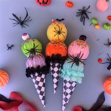 Faux Halloween Ice Cream Cone Halloween Ice Cream Cone Two Scoop Ice