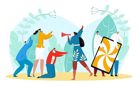 오프라인 스마트 폰 화면 여자는 디지털 중독을 중지 벡터 일러스트 소셜 미디어 라이프 스타일 기술 해독 개념을 종료합니다 개념에