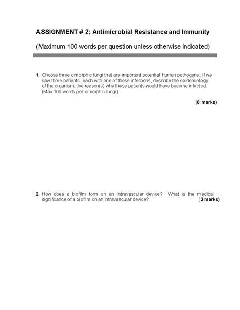 Assignment 2 Antimicrobial Resistance And Immunity Summary Chapter Studocu