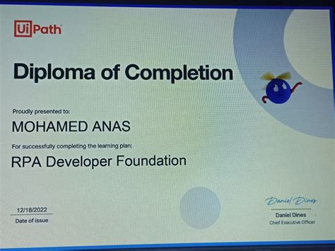 Mohamed Anas On Linkedin Completed Rpa Automation Basics