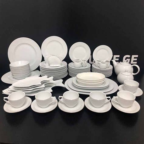 გერმანული ჭურჭლის ნაკრები 12 პერსონაზე Maghsoud 84pcs Classic White ყიდვა ყველაზე იაფად ან