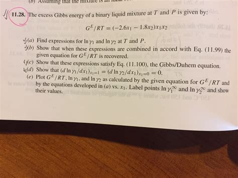 B Assuming That The Mixtures I 1128 The Excess