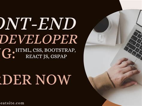 A Front End Web Developer Using Html Css Bootstrap Gsap React Js