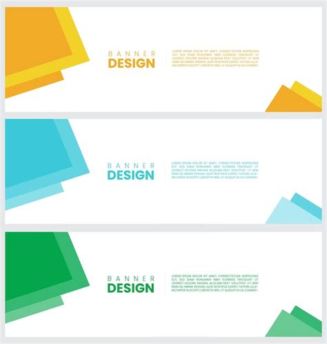 Premium Vector Abstract Web Banner Design Vector Set Templates Horizontal Header Web Banner