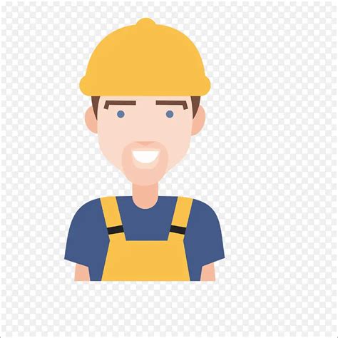 扁平化建筑工人PNG图片素材下载 图片编号yzkbmljp 免抠素材网