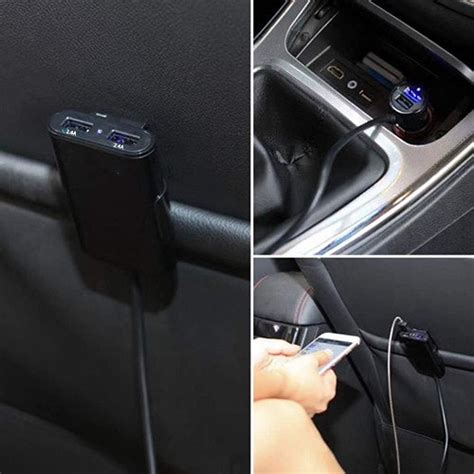 Black USB Ports Car Charger