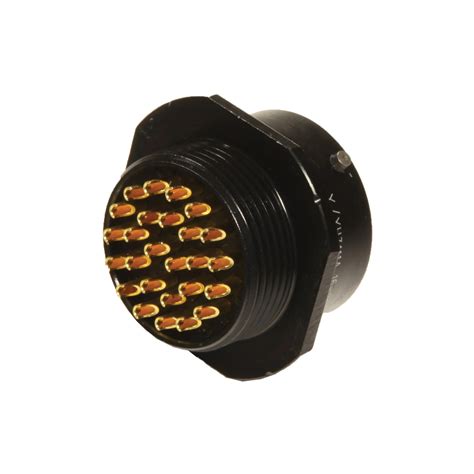 Bayonet Lock Ob Connector 26 Pin Cable Socket With Bayonet Pins Black
