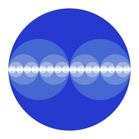 blue circles forming a binary sequence power of two exponentiation