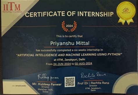 Priyanshu Mittal On Linkedin Ai Machinelearning Python Ml Aiml