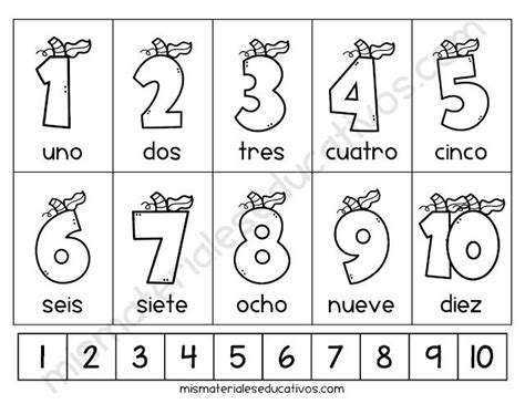 Mis Materiales Educativos Tarjetas De Números Del 1 Al 10 Para
