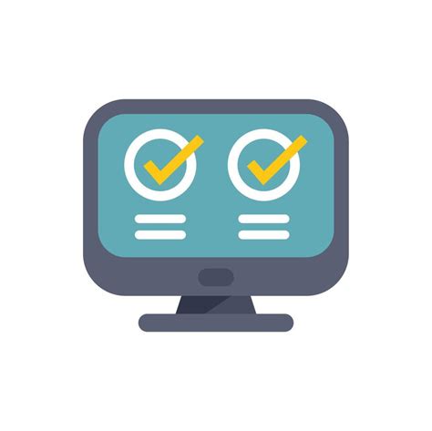 Computer Showing Validating Process With Check Marks On Screen 51245268