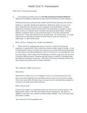 Unit Homework H W Docx H W Unit Homework H W Unit Homework Sunday One Category Of