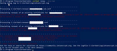 certbot renew dry run failed to renew certificate on windows iis help let s encrypt