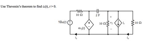 solved use thevenin s theorem to find io t t 0 10Ω 2 f