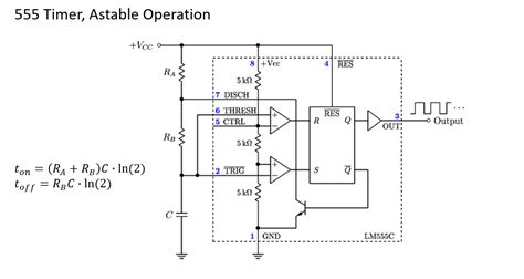 Solved Timer Astable Operation Vcc Vcc RES RA Chegg Com