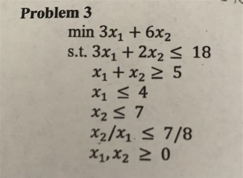 Solved Solve The Following Linear Programming Models