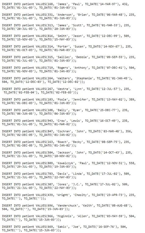 Solved Begin Array Ll Text Create Table Doctor And