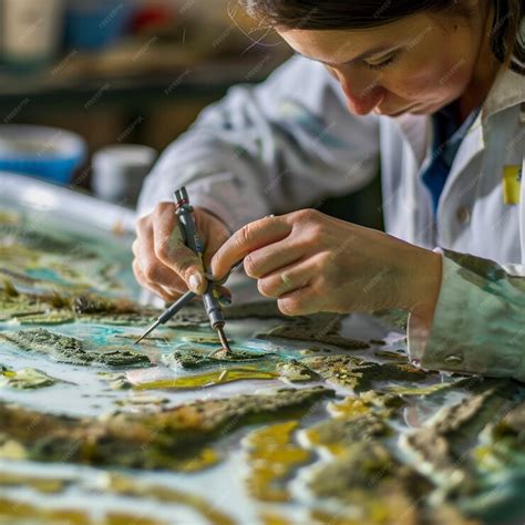 A Closeup Of A Researcher Calibrating A Hydrological Model For A Wetland Premium Ai Generated
