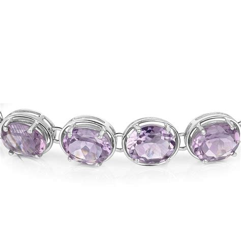 Natural Amethyst Bracelet 30 Carats Sterling Silver For Sale At 1stdibs